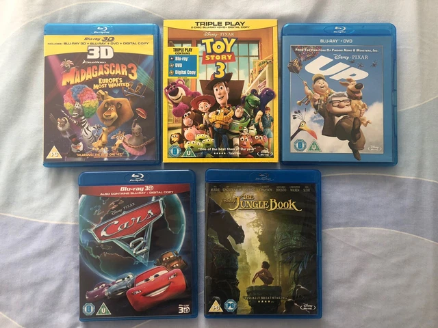 BLU-RAY BUNDLE FAMILY & Kids 5 Movies Up Toy Story Cars Madagascar ...