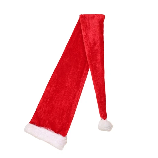 SUPER LONG CHRISTMAS Hat Soft Plush Unisex Costume Xmas Holiday Hat ...