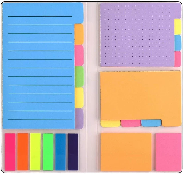 STICKY NOTE SET, Self-Adhesive Sticky Note Book Set, School, Office ...