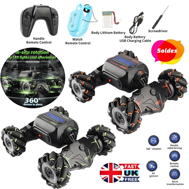 KIDS STUNT CAR 360° Hand Gesture Sensing RC 4WD Remote Control Off Road ...