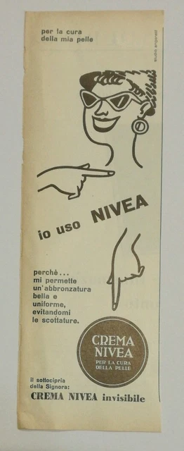 PUBBLICITÀ 1952 CREMA NIVEA PROFUMO SOAP BEAUTY advertising werbung ...