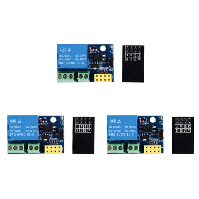 3X ESP8266 ESP-01S 5V Modulo Rele' WiFi Cose Home Interruttore di ... 3X ESP8266 ESP-01S 5V Modulo Rele' WiFi Cose Home Interruttore di ...