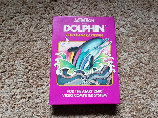 DOLPHIN BY ACTIVISION Atari 2600 VCS Box Game Manual Tested EUR 71,54 ...