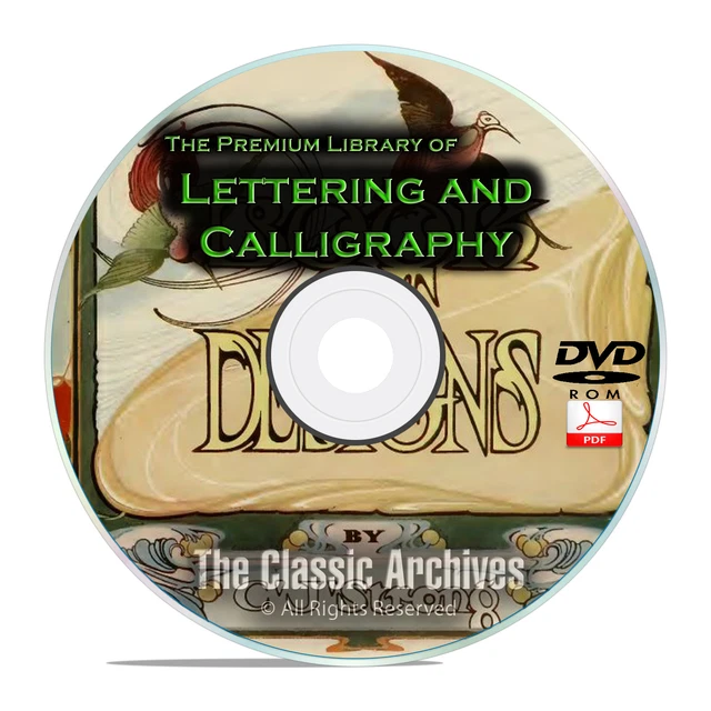 LETTERING CALLIGRAPHY LIBRARY, Monograms Ciphers Sign Writing 164 Books ...