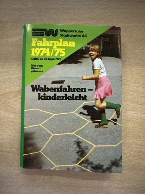 WSW WUPPERTALER STADTWERKE AG Taschenfahrplan Fahrplan 1974/75 EUR 35 ...