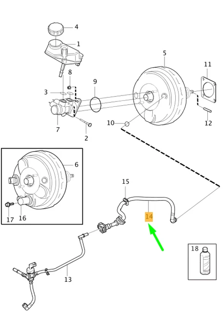 NEW VOLVO V60 Mk1 Brake Servo Vacuum Hose Lhd 31280449 Original £107.94 ...