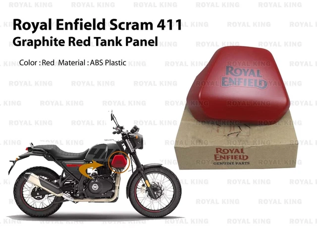 RÉSERVOIR ROYAL ENFIELD Graphite "Panneau côté LH avec décalcomanie Scram 411" EUR 65,20 ...