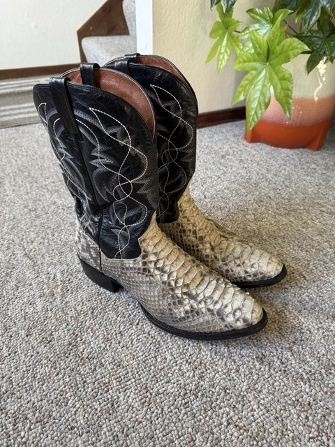 DAN POST MEN’S Size 14EW GENUINE PYTHON cowboy Boots £26.26 - PicClick UK