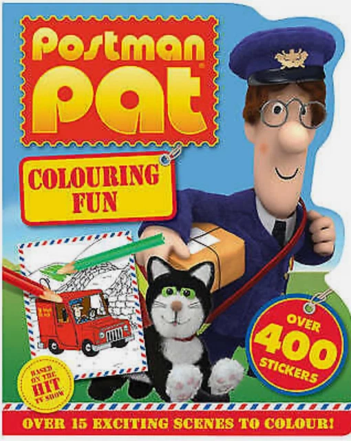 NEW POSTMAN PAT COLOURING FUN with over 400 STICKERS £4.95 - PicClick UK