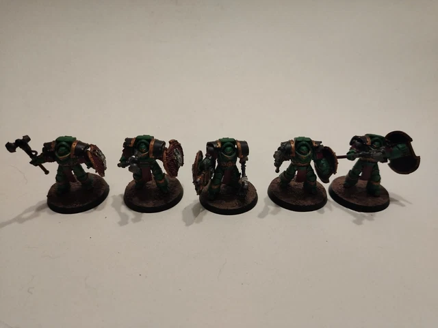 WARHAMMER 40K SPACE Marine Assault Terminators x5 Salamanders £25.00 ...