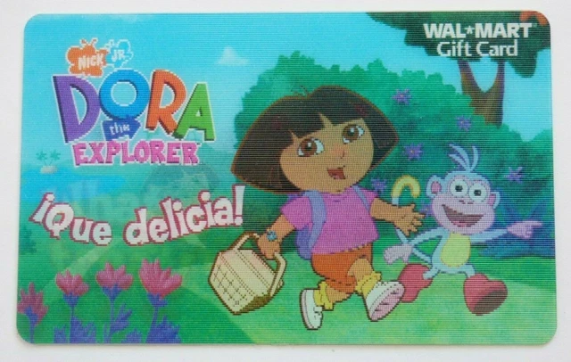WALMART GIFT CARD Lenticular Dora the Explorer Nickelodeon - No Value ...