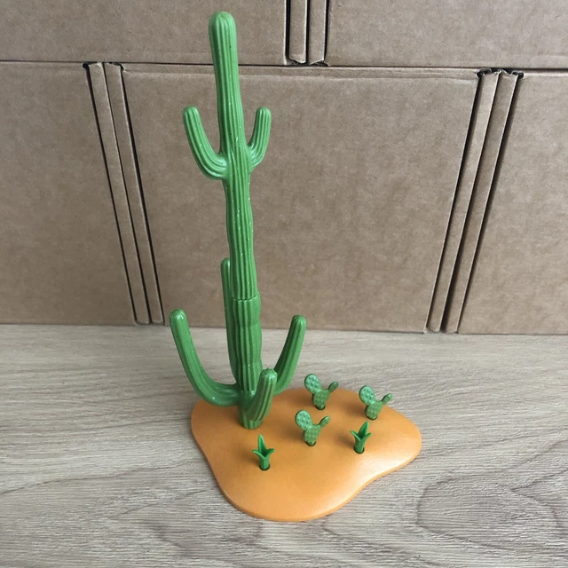 PLAYMOBIL TALL CACTUS Sand Desert Base, Western Safari Zoo Landscape ...