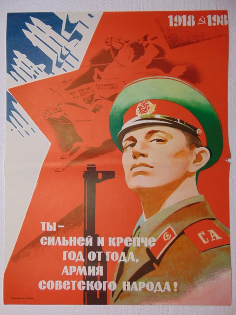 VINTAGE SOVIET PROPAGANDA Poster Original Communist Poster £99.99 ...
