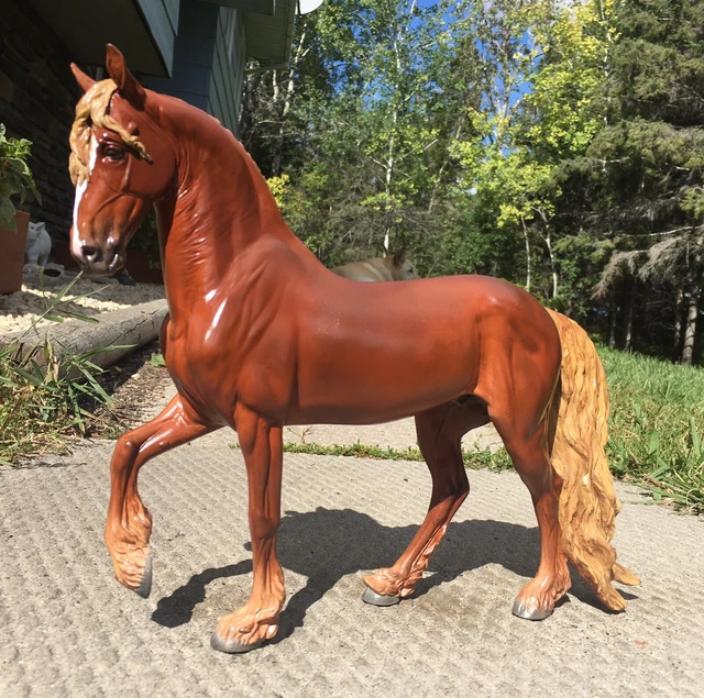 BREYER PREMIERE VERMEER Chestnut Friesian Model Horse Custom Ooak $360. ...