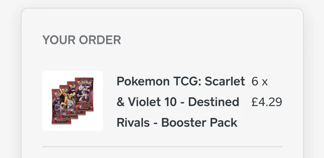 6 X POKÉMON TCG Scarlet &Violet Destined Rivals Booster Sealed Pre ...