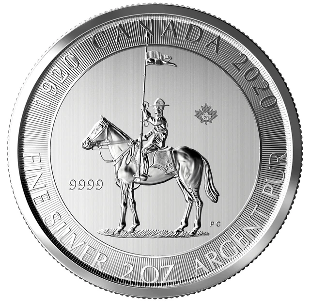 2020 ROYAL CANADIAN Mounted Police RCMP Pure 2oz .9999 Silver Coin ...