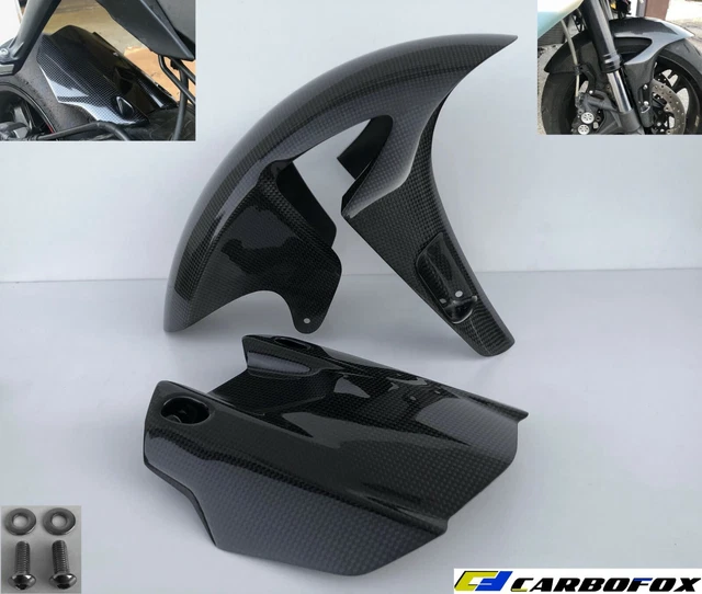 CARBON FIBER FRONT Fender Mudguard + Rear Hugger YAMAHA YZF-R1 2015 ...
