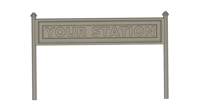 3D PRINTED 4MM scale GWR bespoke island platform sign board £11.10 ...