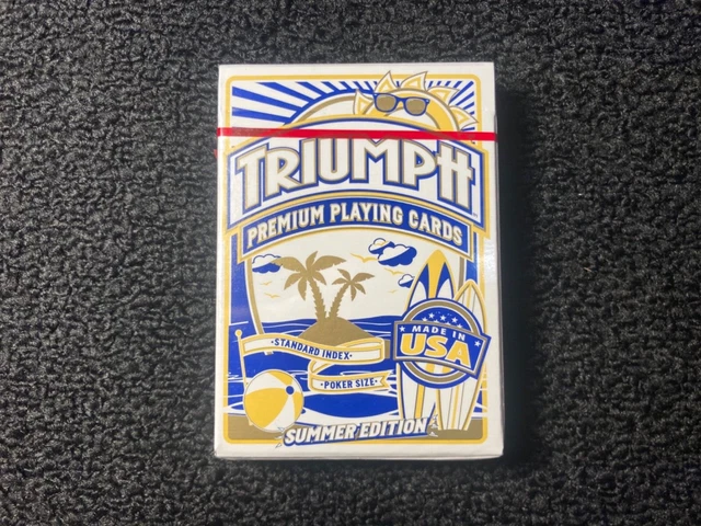TRIUMPH SUMMER EDITION Blue Label Premium Playing Cards Made In USA $1. ...