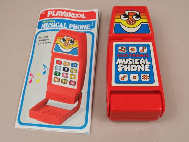 VINTAGE PLAYSKOOL ELECTRONIC Musical Phone Touchtone Songs 1985 Childs ...