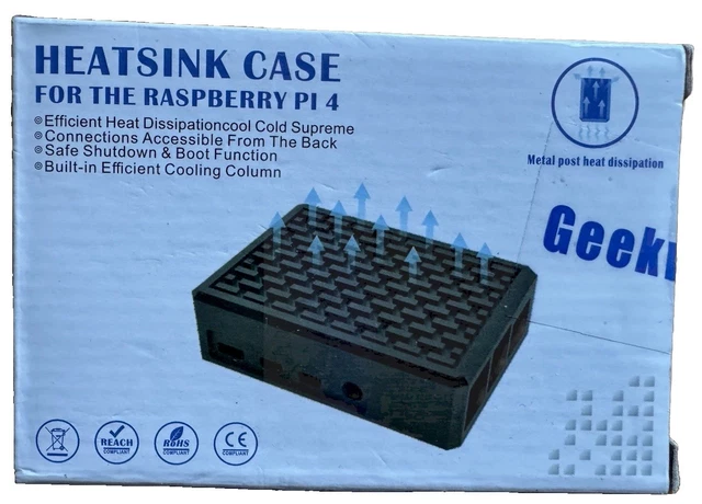 GEEKWORM RASPBERRY PI 4 Case, Pi 4 Heatsink Case, Raspberry Pi 4 ...