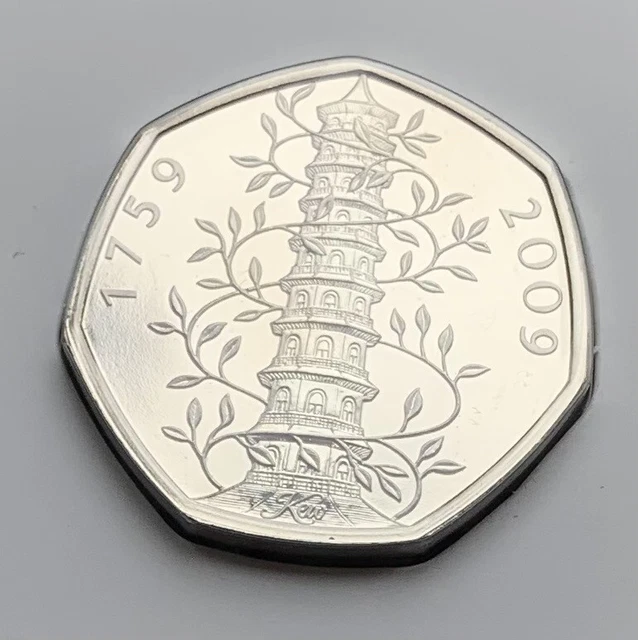 2019 KEW GARDENS 50p Coin Brilliant Uncirculated 1759 2009 Royal Mint £ ...