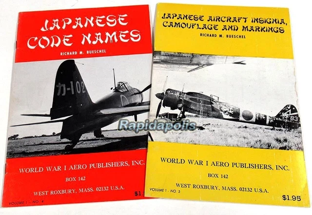 WW2 JAPANESE AIRCRAFT Code Names Camo Insignia Markings Books ww2-japanese-aircraft-code-names-camo-insignia-markings-books