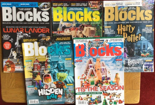 BLOCKS MAGAZINE X 5 - Issues 58 - 62 VGC Harry Potter Lunar Lander ...