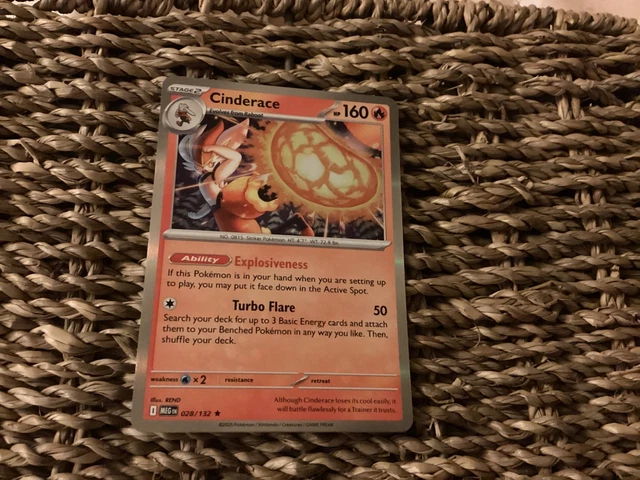POKEMON TCG MEGA Evolution - Cinderace 028/132 Reverse Holo £2.75 - PicClick UK