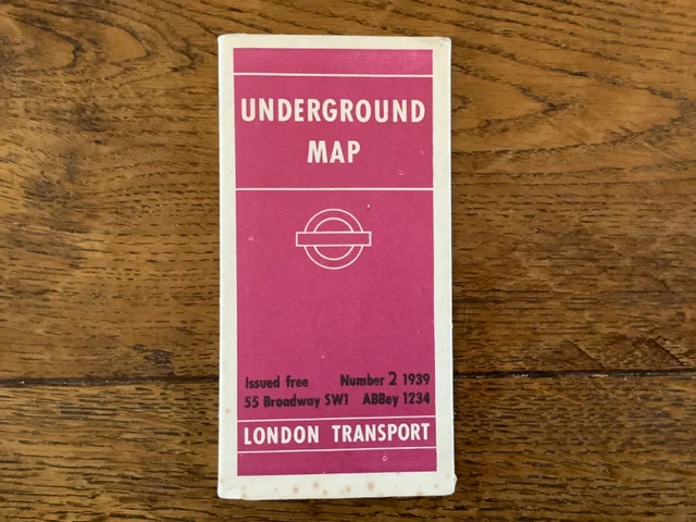 LONDON UNDERGROUND MAP No 2, 1939 (24ins x 17.5ins) £35.00 - PicClick UK