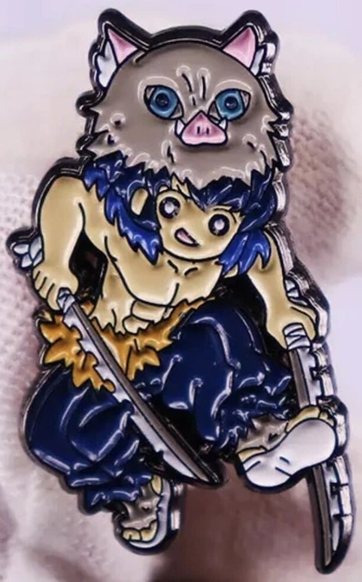 LARGE DEMON SLAYER Kimetsu no Yaiba Inosuke Hashibira Hard Enamel Pin ...