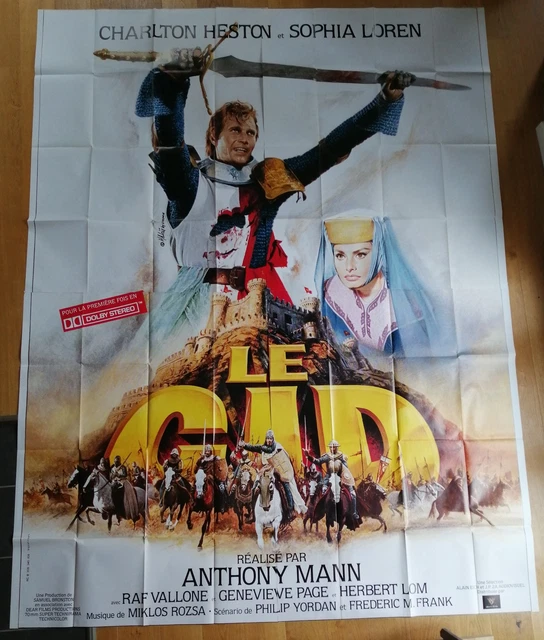 LE CID SOPHIA loren charlton heston affiche cinema originale 320x240 cm R80s EUR 60,00 - PicClick FR