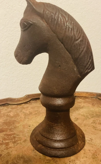 ANTIQUE HEAVY CAST Iron Horse Head possible Hitching Post finneal £113. ...