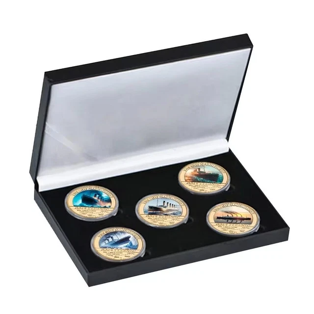 THE RMS MAGNIFICENT Titanic Golden Commemorative Coin Box Set - Tragedy ...