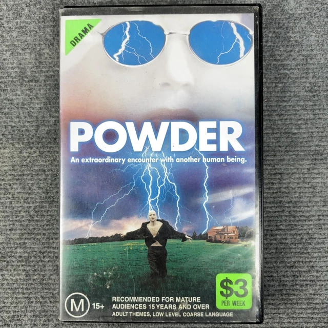 POWDER VHS BIG Box Ex-Rental Video Drama Sci-Fi Paranormal Film Jeff ...