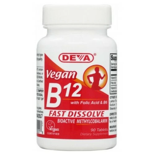 VITAMINA VEGANA B-12 90 pestañas de vitaminas veganas de Deva EUR 11,28 - PicClick ES