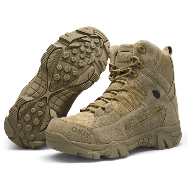 MENS MILITARY TACTICAL Combat Desert Shoes Hiking Boots Outdoor ...