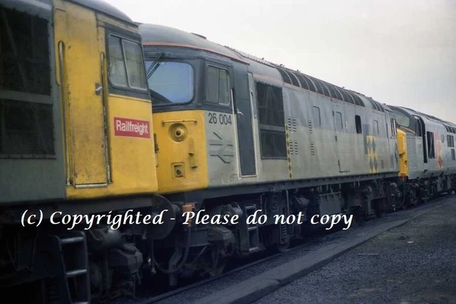 35MM COLOUR NEGATIVE DIESEL RAILWAY CLASS 26 26004 MILLERHILL 1989 WITH ...
