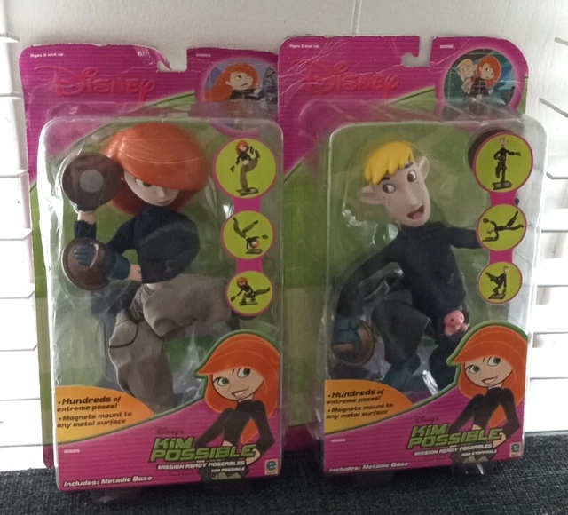 KIM POSSIBLE AND Ron Stoppable Mission Ready Poseables 10" Action ...