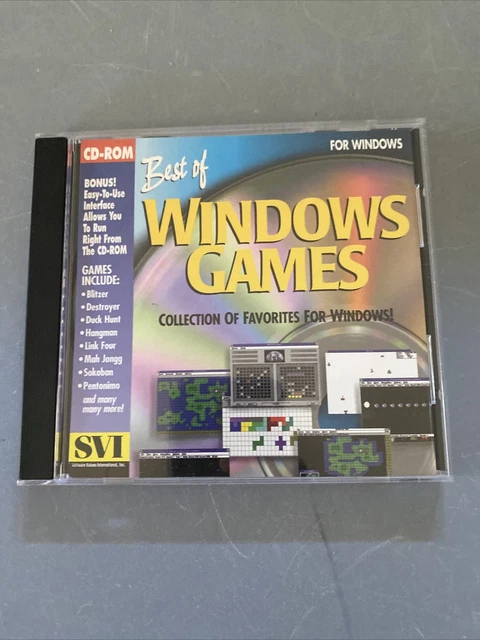 BEST OF WINDOWS Games Vintage CD-ROM PC Computer Disc Rare 1996 Very ...