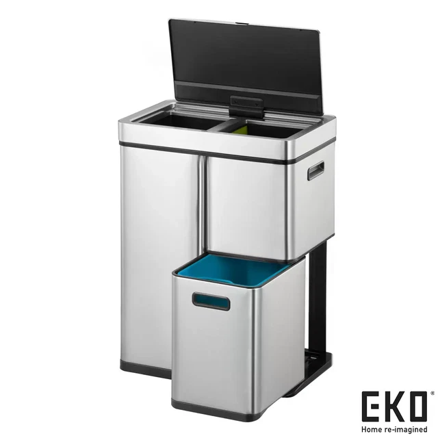 EKO MIRAGE PLUS Touch-Free Sensor Recycling Bin 30+15+15L £144.50 - PicClick UK