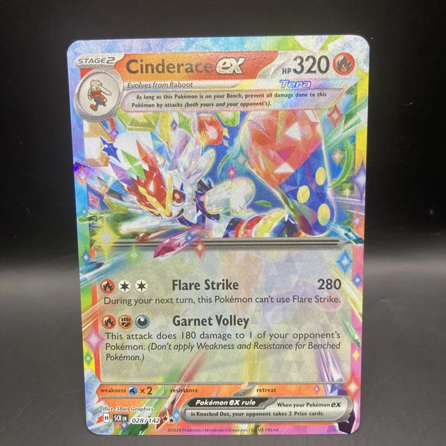 CINDERACE EX 028/142 Holo Rare Stellar Crown Pokémon Card NM $5.99 ...