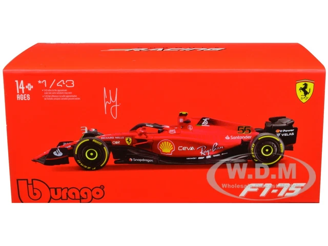 FERRARI F1-75 #55 Sainz F1 Formula One 2022 1/43 Modello Pressofuso ...