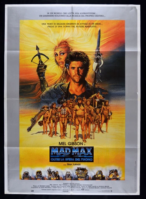 MANIFESTO MAD MAX Plus La Bille Del Tuono Miller Tina Turner Mel Gibson ...