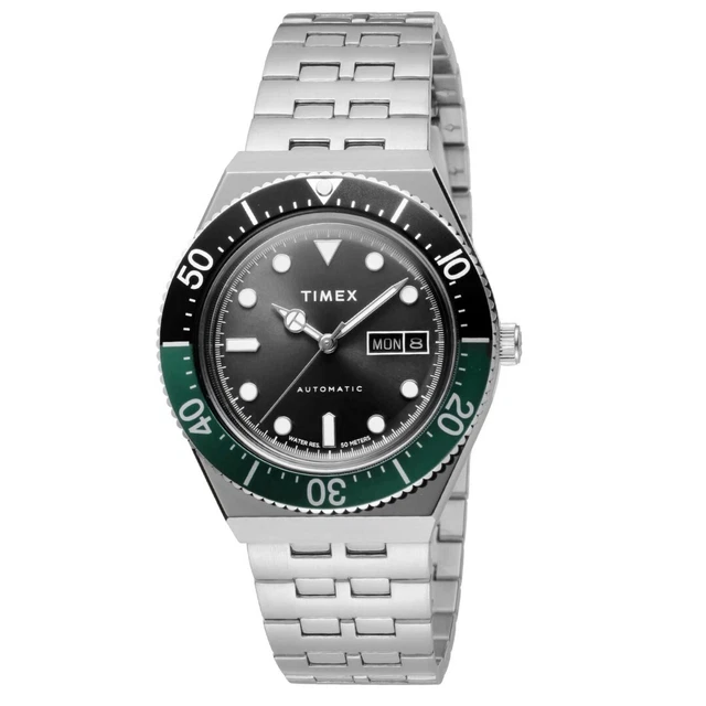 TIMEX M79 &SPRITE& Automatic 40mm Stainless Steel Bracelet Watch ...