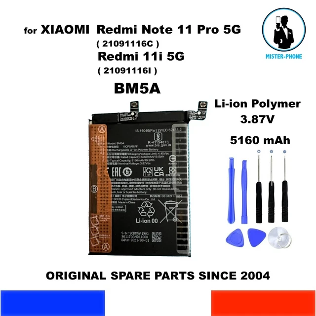 NEW GENUINE BATTERY BM5A XIAOMI REDMI NOTE 11 PRO 5G REDMI 11i 5G ...