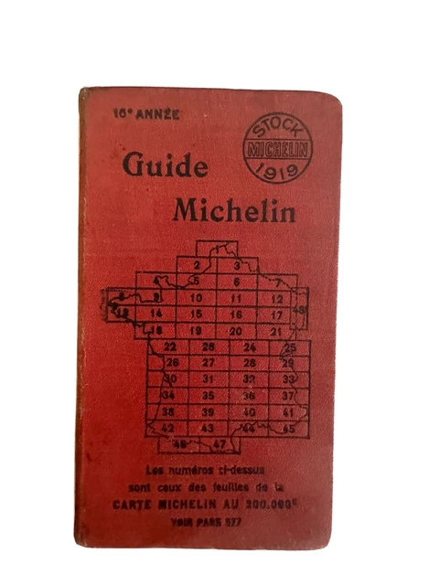 GUIDE ROUGE MICHELIN 1919 16ème édition France EUR 105,00 - PicClick FR