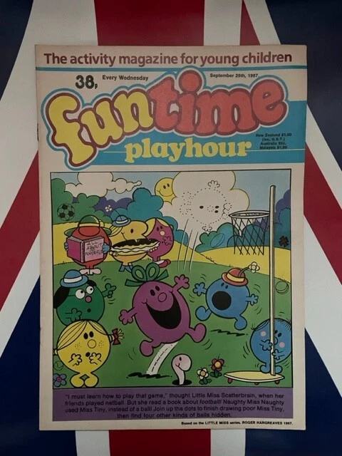 FUNTIME VINTAGE 1980'S Comic Mr Men Pinkie Puff 26th September 1987 £7. ...