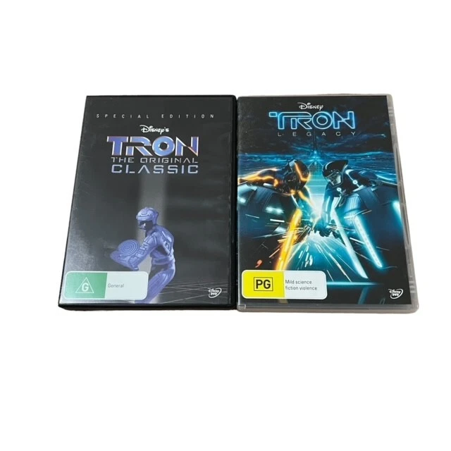 TRON/TRON LEGACY DVD Double Jeff Bridges David Warner Region 4 Sci-Fi ...
