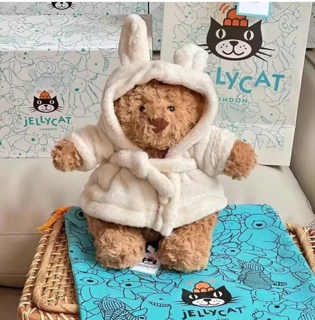 JELLYCAT BARTHOLOMEW BEAR 26cm Plush - Soft Robe Teddy with Tag & Cute ...